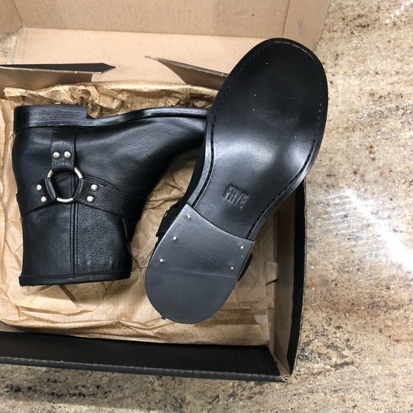 Frye | Shoes | Frye Phillip Harness Black Boots | Poshmark